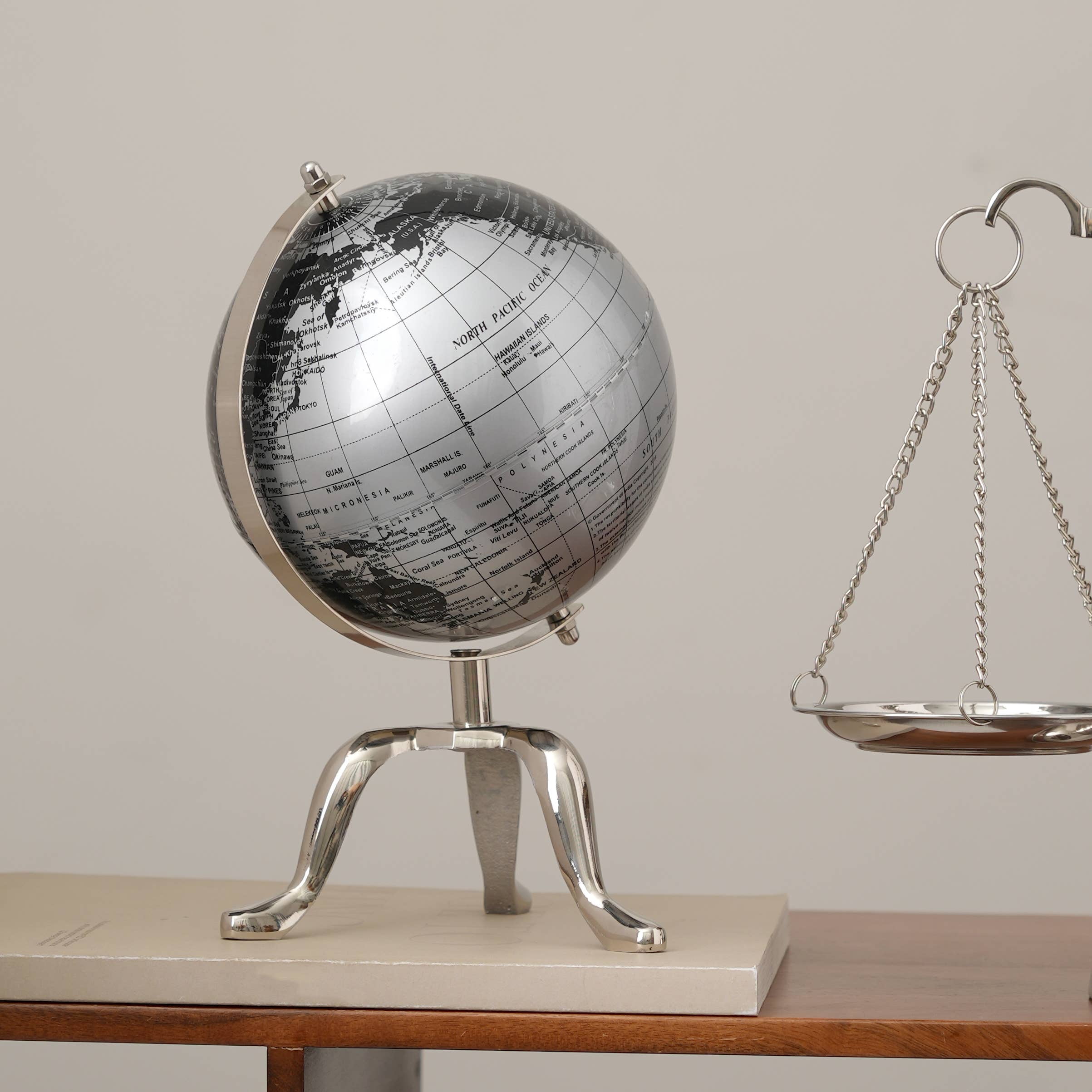 Tabletop Decorative Globe on Aluminum Stand-10"(H) - Walmart.com