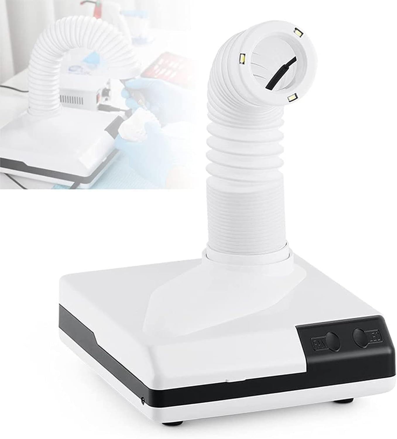 Tabletop Dental Vacuum Cleaner, 3 LED Strong Portable Vacuum Cleaner ...