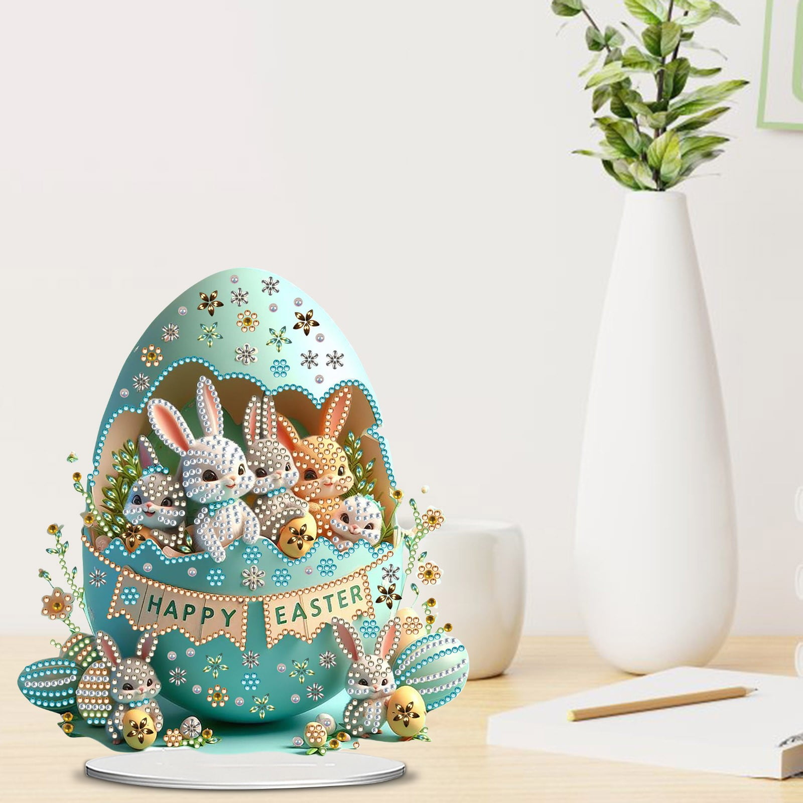 Tabletop Diamond Art Painting Kit，Desktop Ornament Special Shaped ...