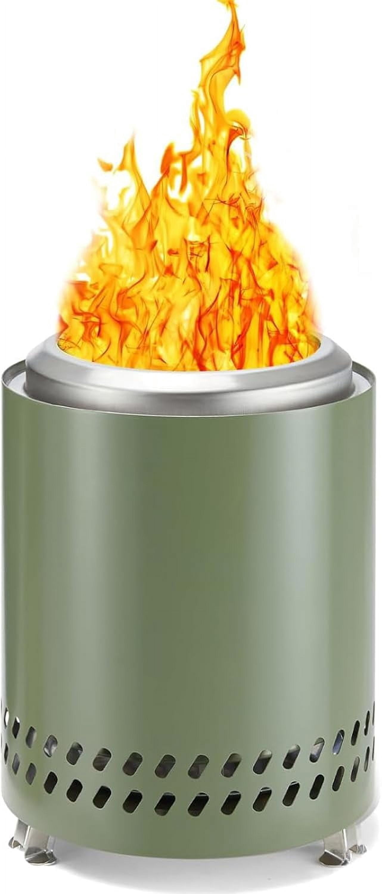 Tabletop Fire Pit, 7-Inch Smokeless Stainless Steel Firepit for Camping ...