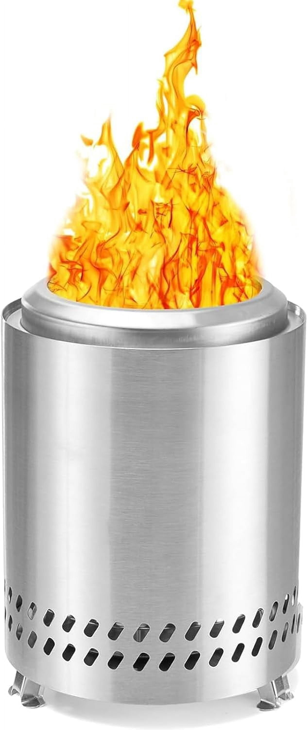 Tabletop Fire Pit, 7-Inch Smokeless Stainless Steel Firepit for Camping ...