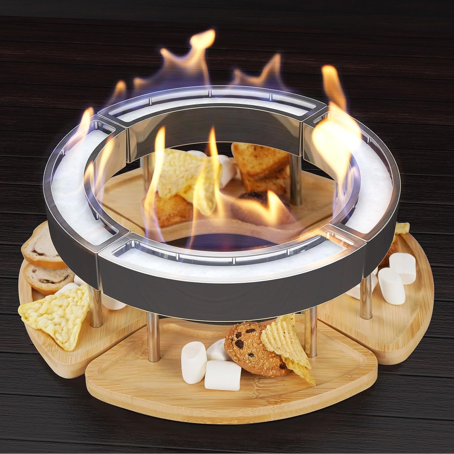 Tabletop Fire Pit - Ethanol Table Top Firepit for Indoor Outdoor Use ...