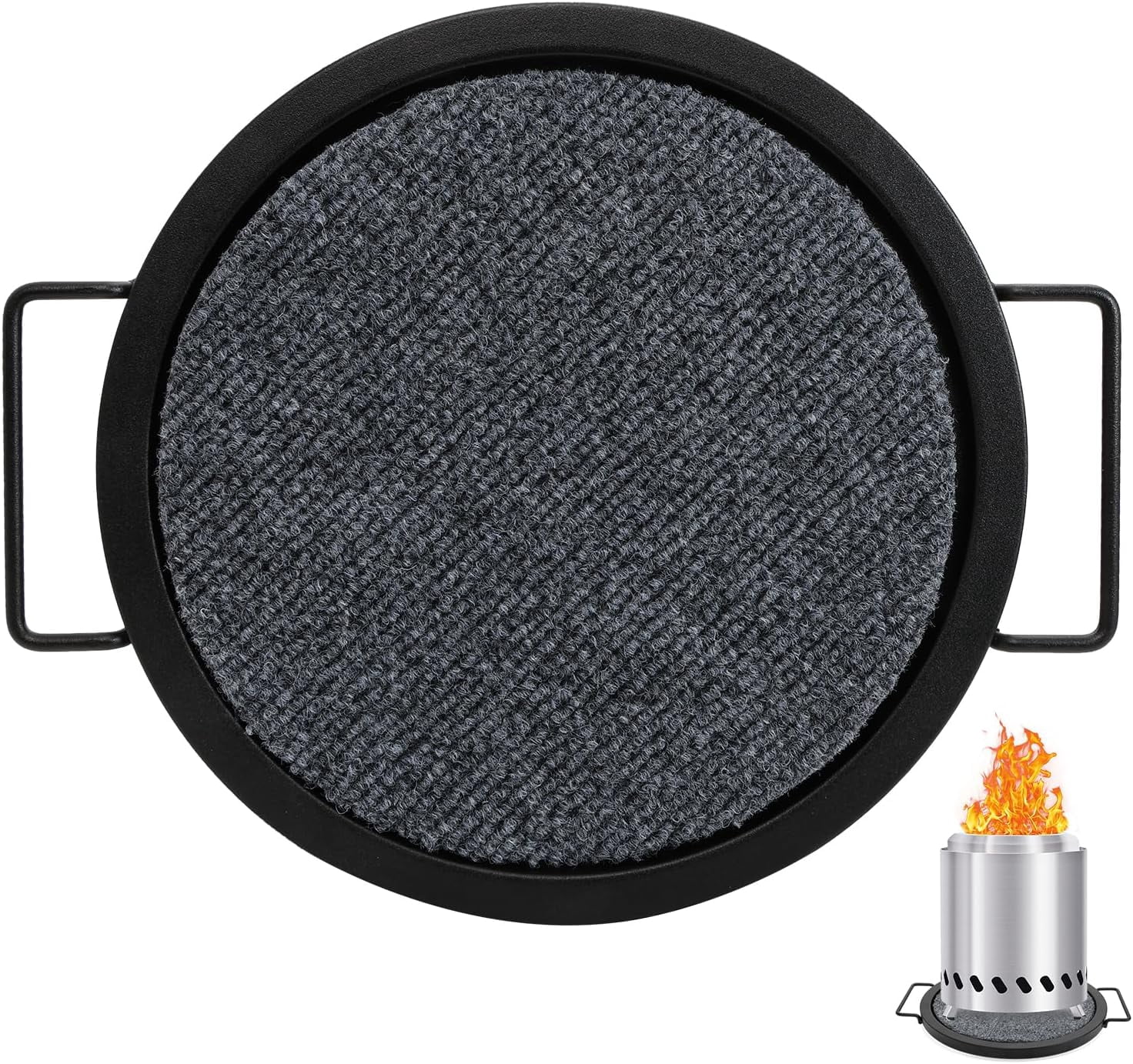 Tabletop Fire Pit Mat for Solo Stove Mesa XL, Bamboo Heat Resistant Mat ...