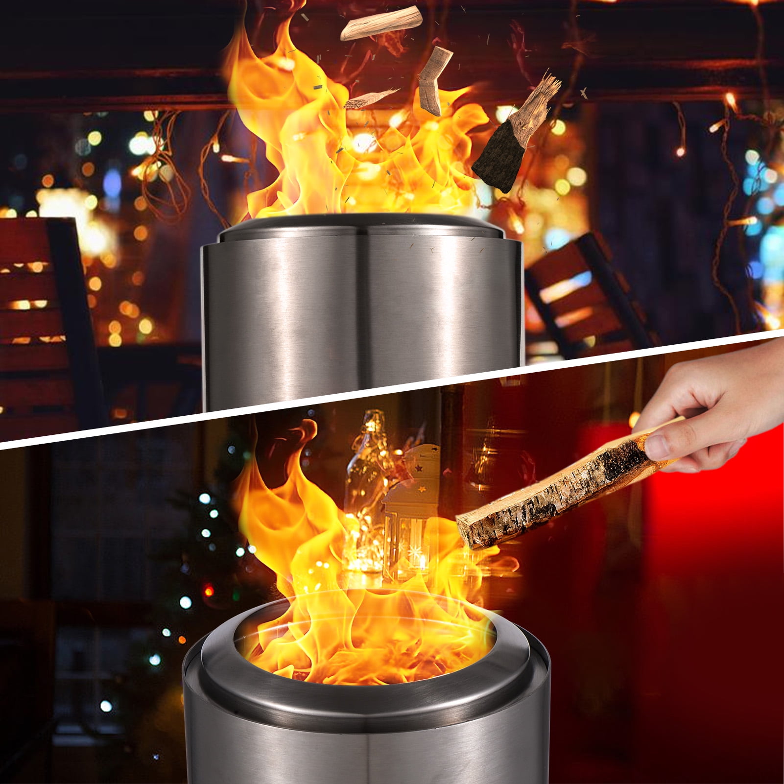 Tabletop Fire Pit with Stand,Fire Airflow/with Steel Bonfire Fire With ...