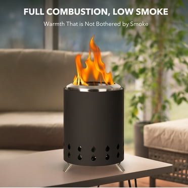 Portable Table Top Fire Pit: 8.6" Stainless Steel Mini Outdoor Stove ...