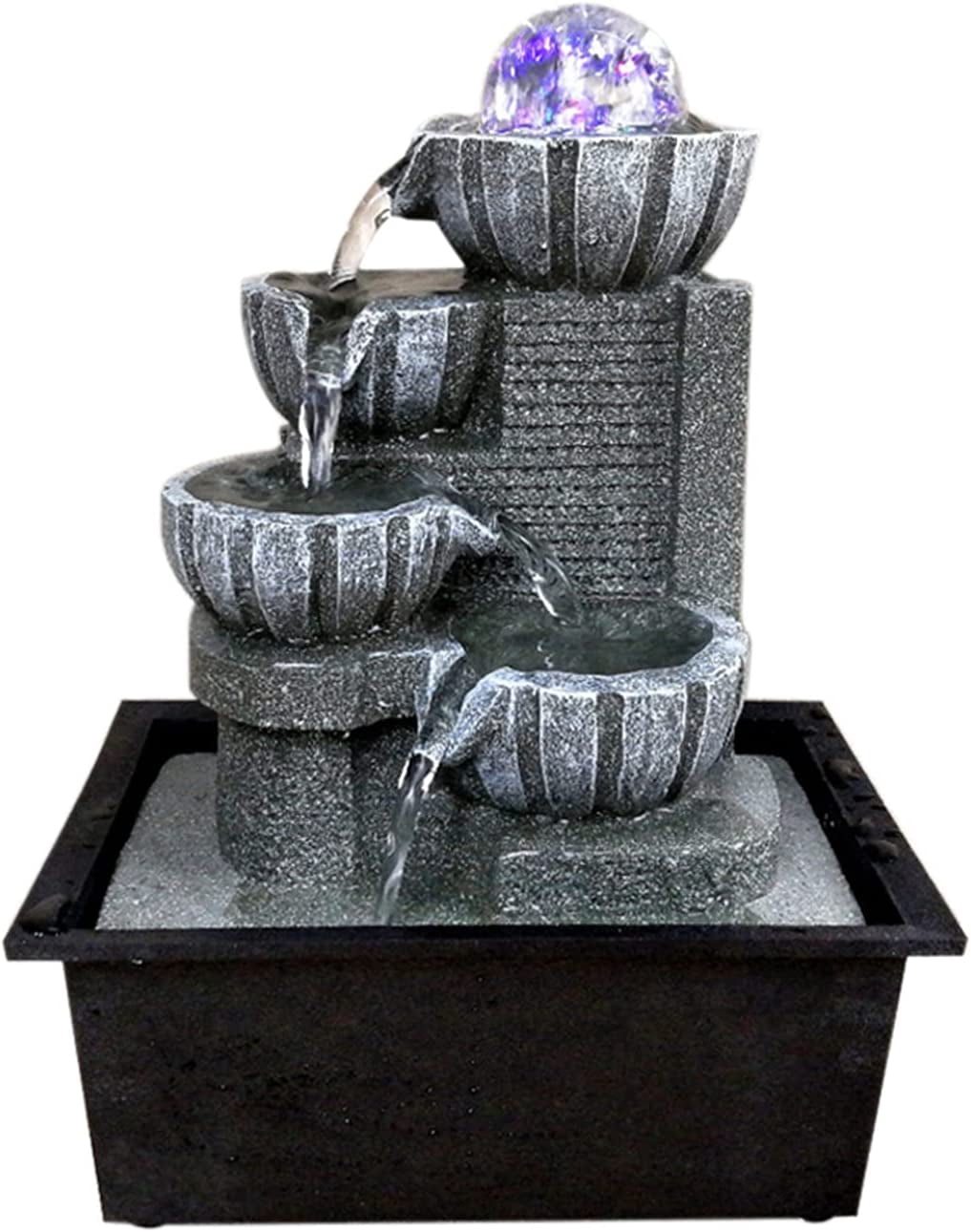 Tabletop Fountain 5 Level Tabletop Waterfall Meditation Fountain Indoor ...