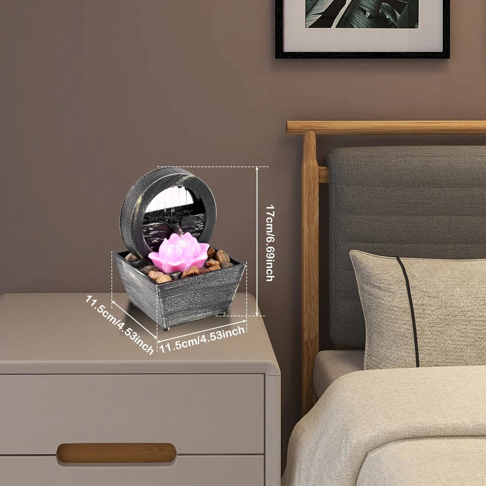 Tabletop Fountain Battery/Usb Operated Mini Indoor Water Fountain ...