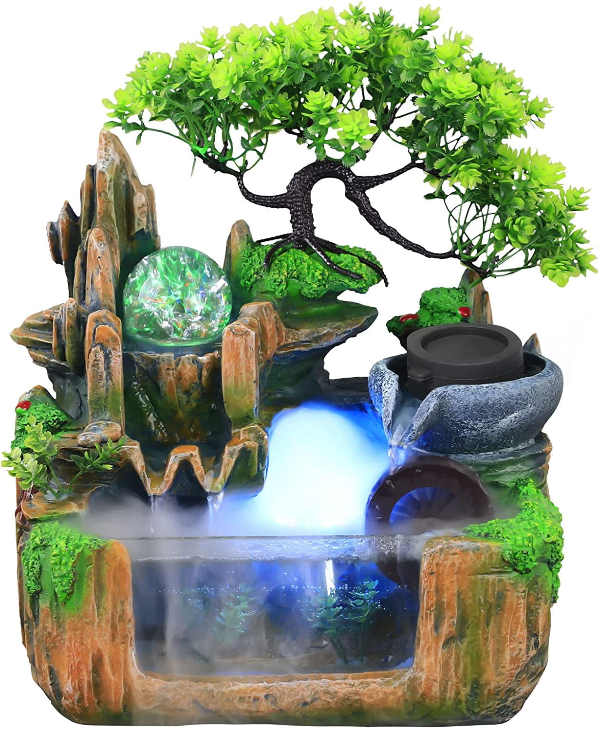 Tabletop Fountain Indoor Waterfall Fountain Rock Waterfall Indoor ...