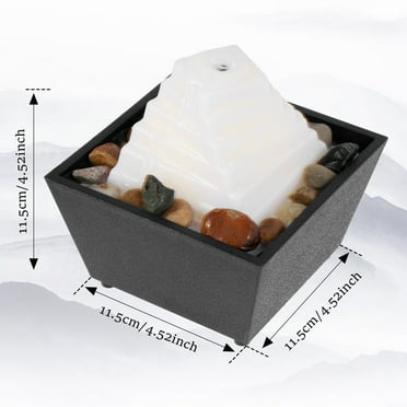 NUAHRHY Tabletop Fountain Meditation Water Fountain with Light Creative ...