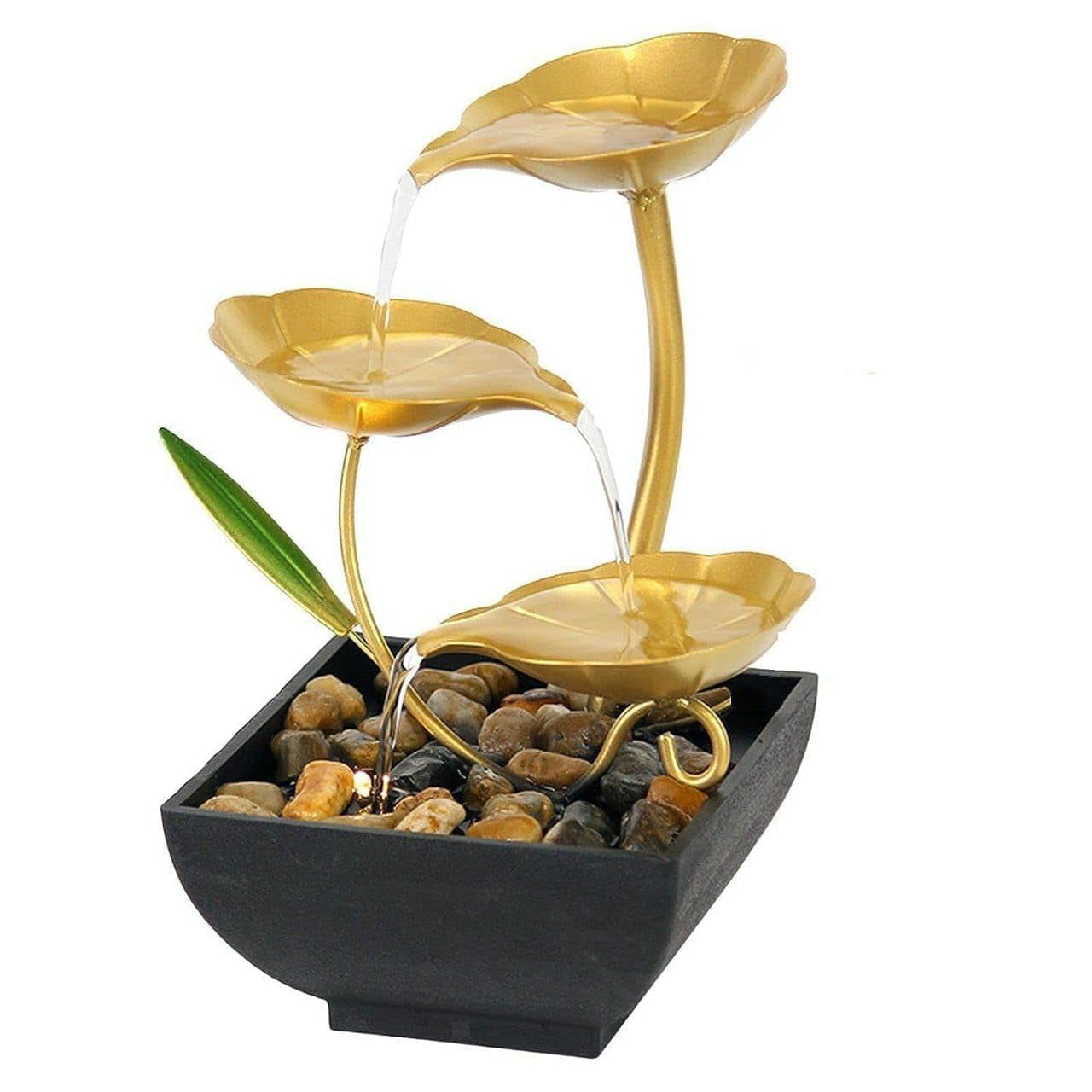 Tabletop Fountain Lotus Circulating Fountain Water Feature Plastic ...
