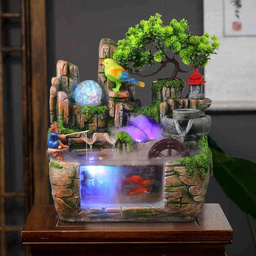Tabletop Fountain, Water Fountains Indoor Tabletop Water Fountain Mini ...