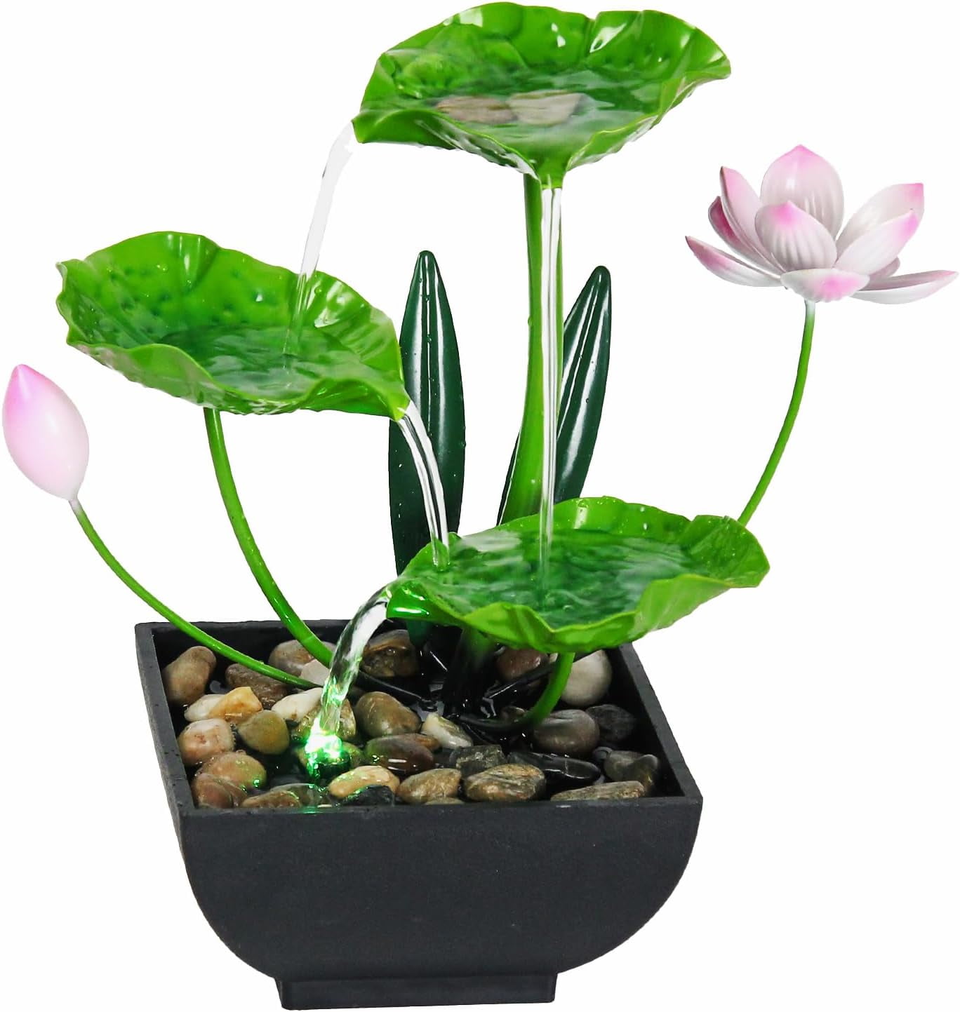 Tabletop Fountain, Waterfall Fountain, Indoor Water Fountain, 3-Tier ...