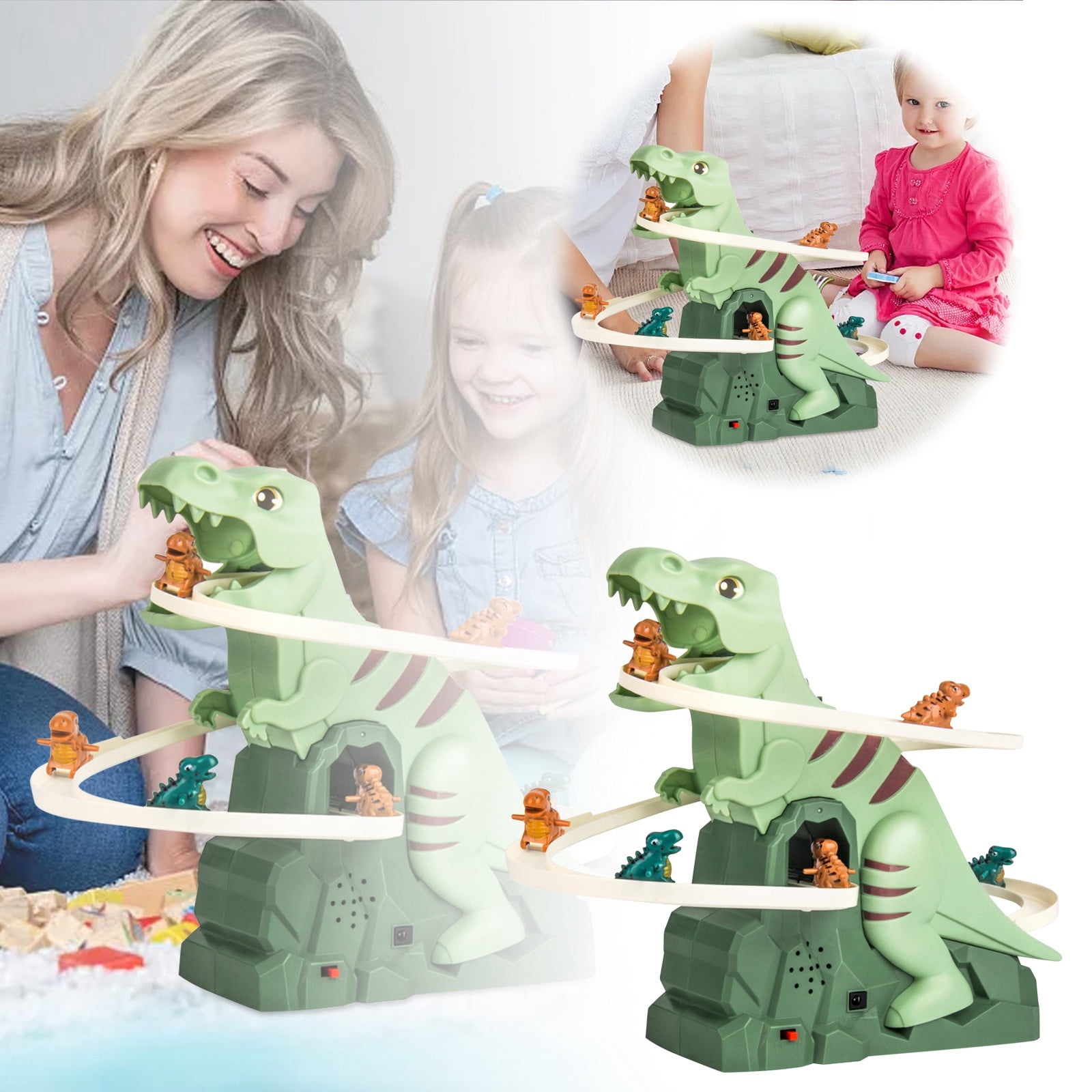 Tabletop Games Thrilling Dinosaur Track Games Automatic Stair Climbing Toys Puzzle Toy Sets Fuel ...