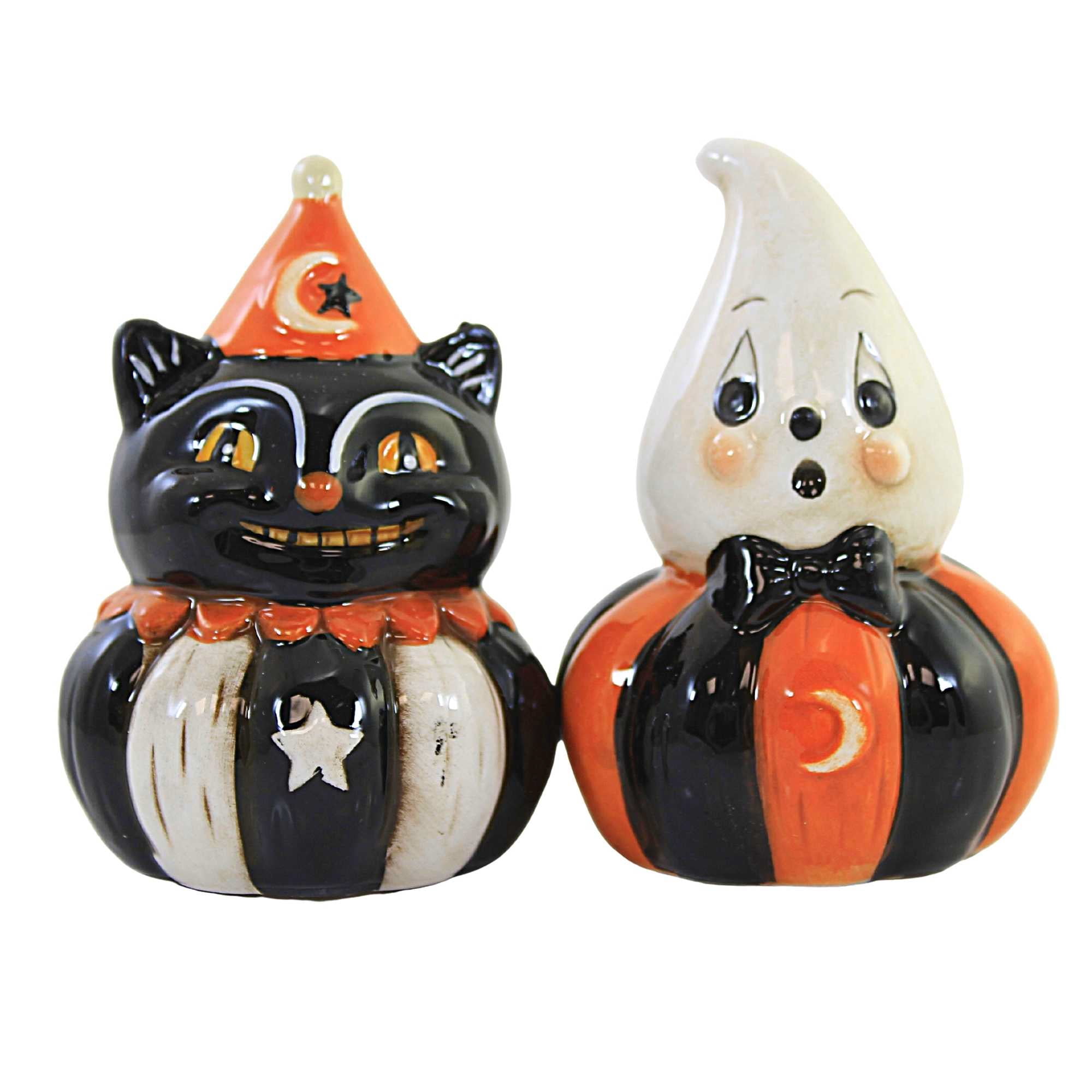 Tabletop Ghost/Cat Salt & Pepper Shakers Halloween Johanna Parker ...