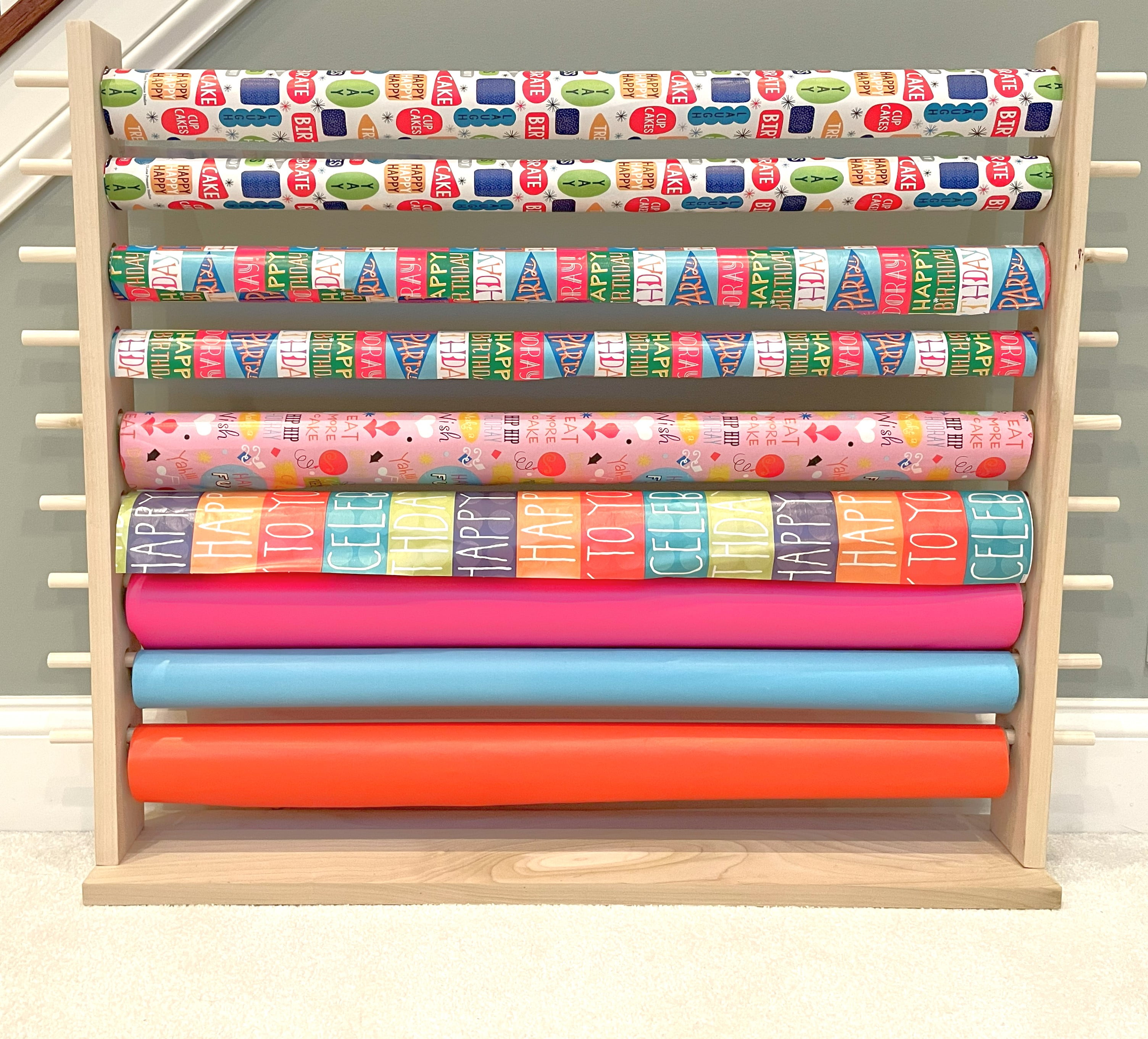 Tabletop Gift Wrapping Paper Station / Organizer. Also for Vinyl ...