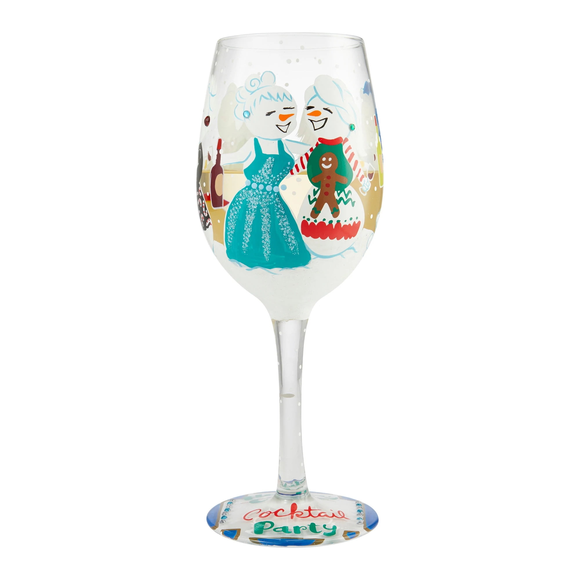 Tabletop Holiday Cocktail Party Glass Hand Painted 6007499 - Walmart.com