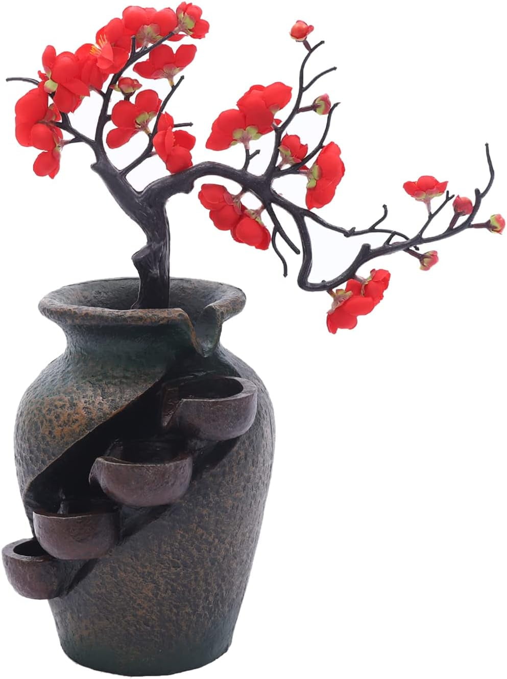 Tabletop Indoor Fountain Waterfall, Water Fountains Indoor 15.7 Inch ...