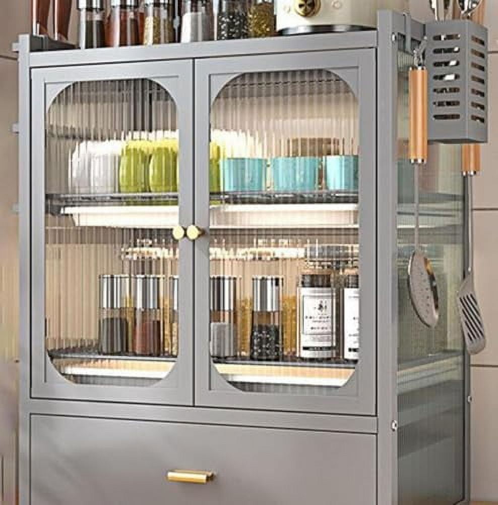 Tabletop Kitchen Storage Cabinet with Drawer, Countertop Cupboard with ...