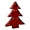 Tabletop LED Battery Operated Pre-lit Christmas Tree 13 Inch Timer Red ...