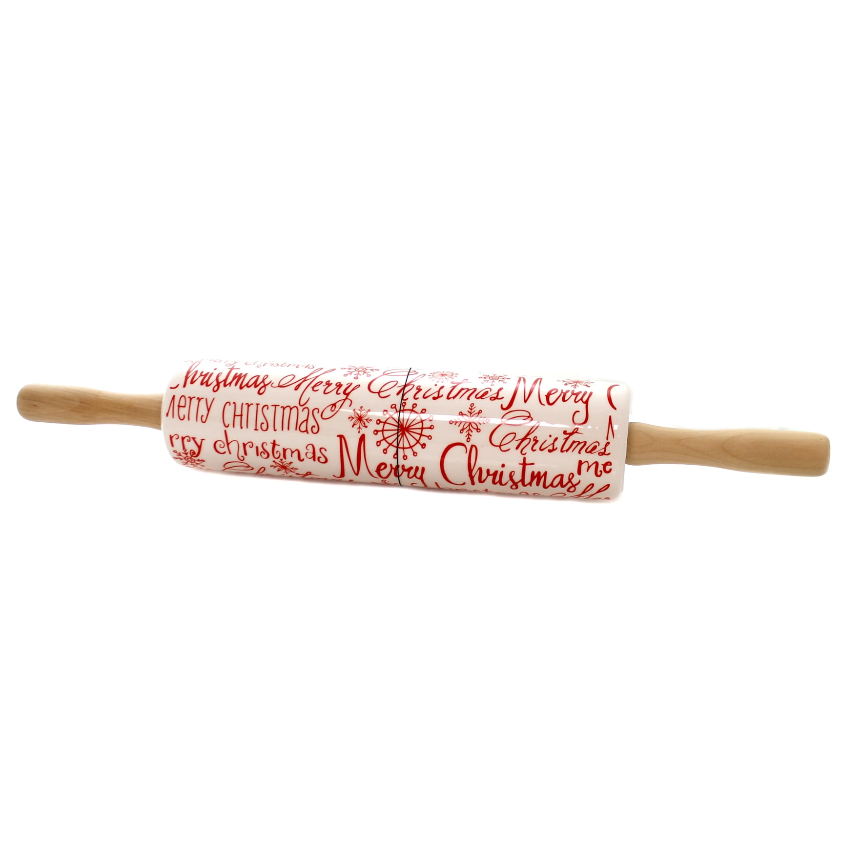 Tabletop Merry Christmas Rolling Pin Stoneware Cookies Pies Dough ...