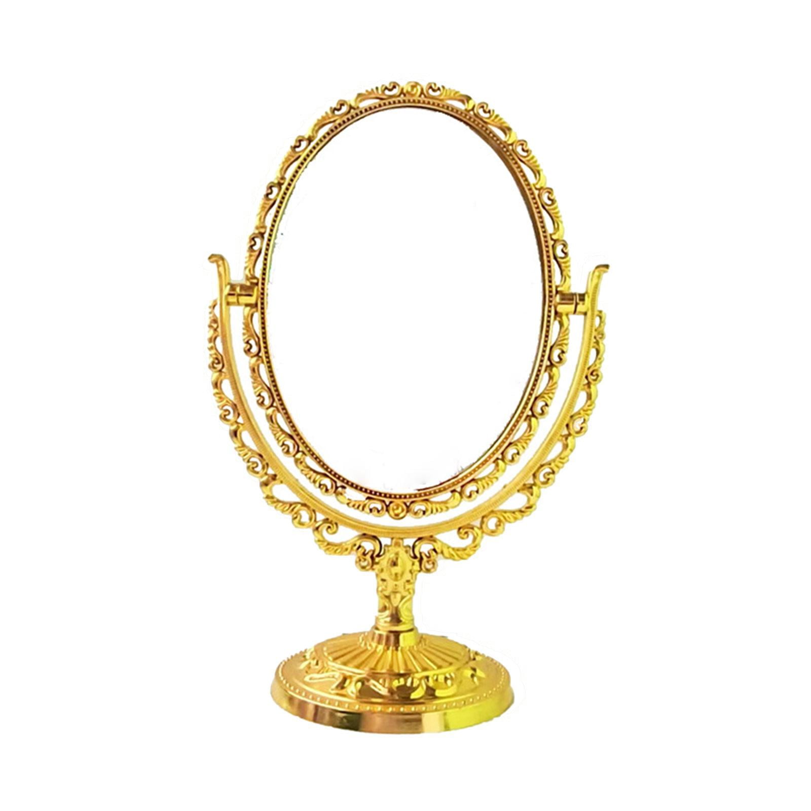 Tabletop Makeup Mirror Desk Vanity Mirror Double Sided Vintage Desktop ...
