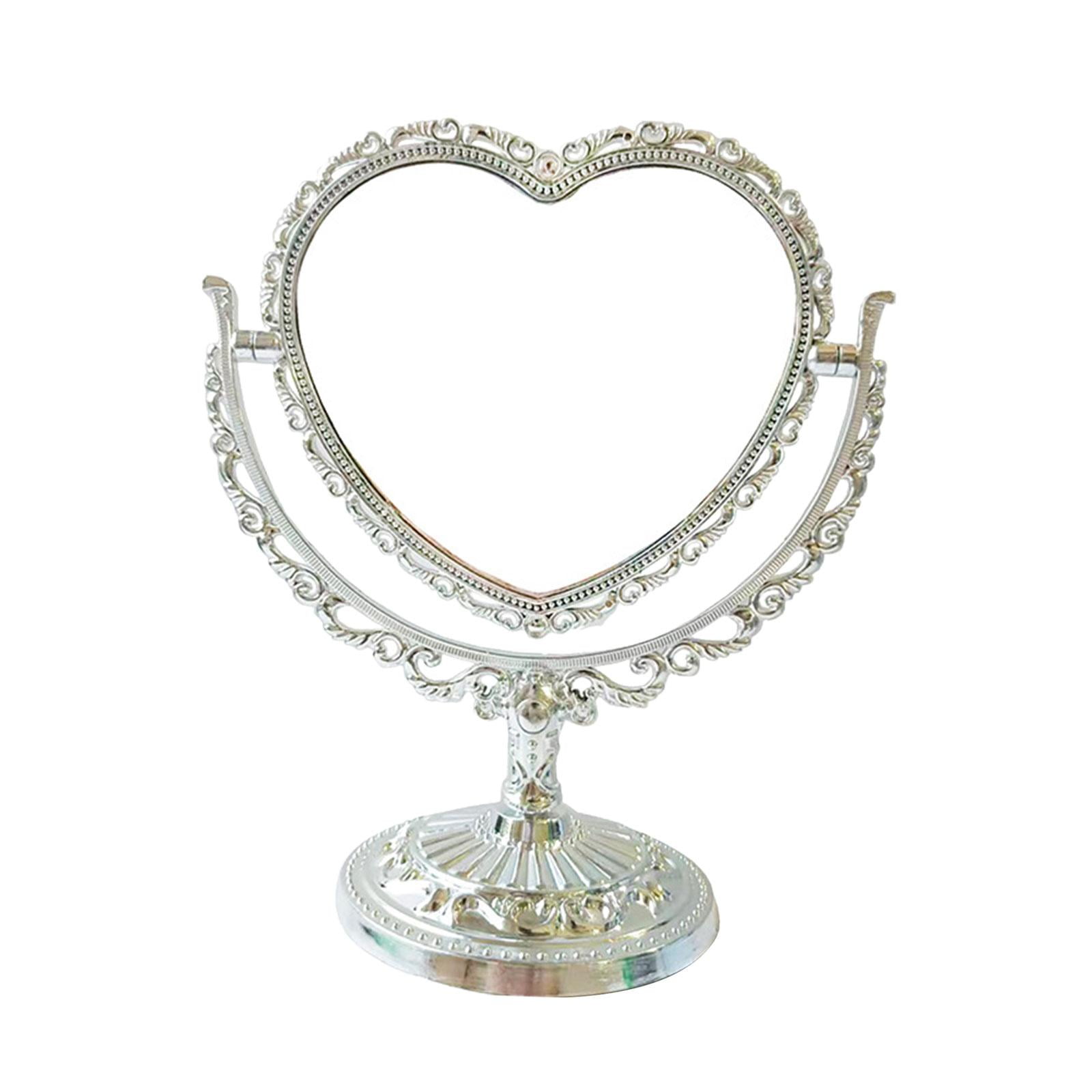 Tabletop Makeup Mirror Desk Vanity Mirror Double Sided Vintage Desktop ...