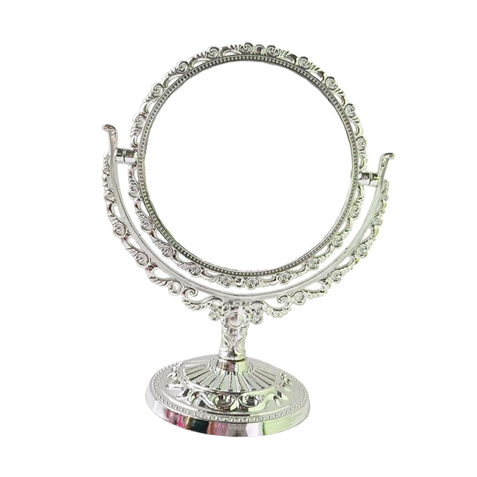 Tabletop Makeup Mirror Retro Rotation Platform Mirror for Hotel Bedroom ...