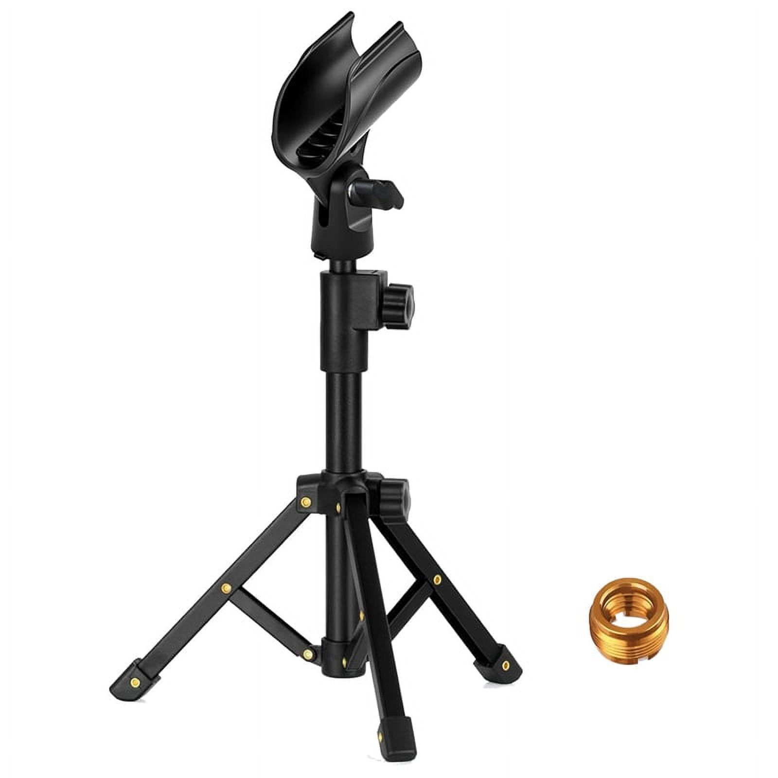 Tabletop Mic Stand, Adjustable Desktop Microphone Stand with 3/8 Inch ...