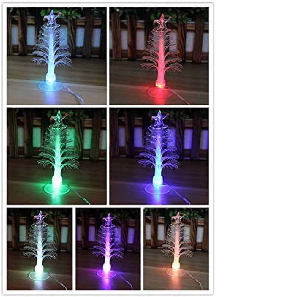 Tabletop Mini Christmas Tree USB Power LED Light Xmas Tree with 7 ...