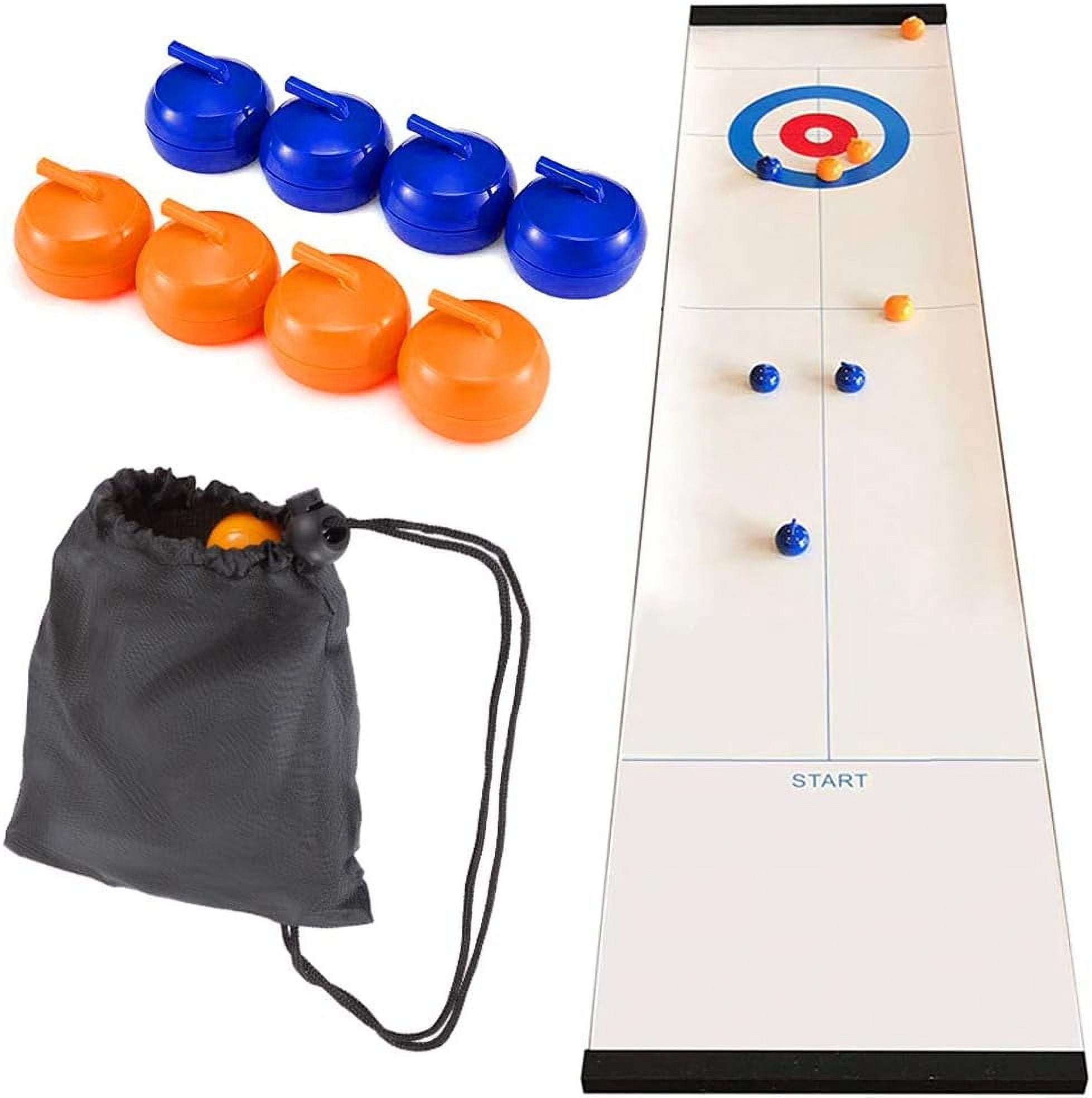 Tabletop Mini Curling Game, Measures Almost 4 Feet Long and Rolls Up ...