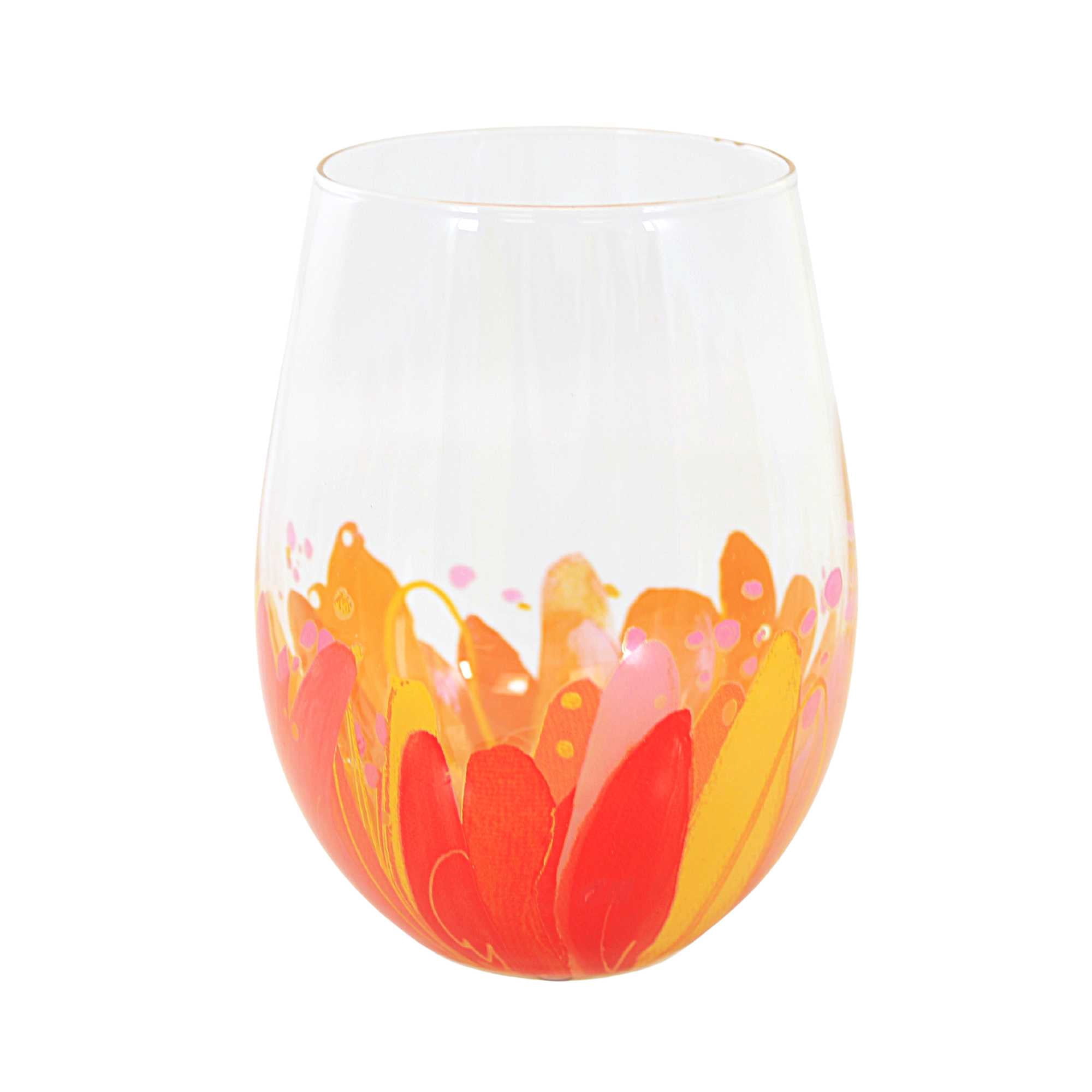 Tabletop Orange Garden Stemless Wine Gl Glass Ettavee Izzy & Oliver ...