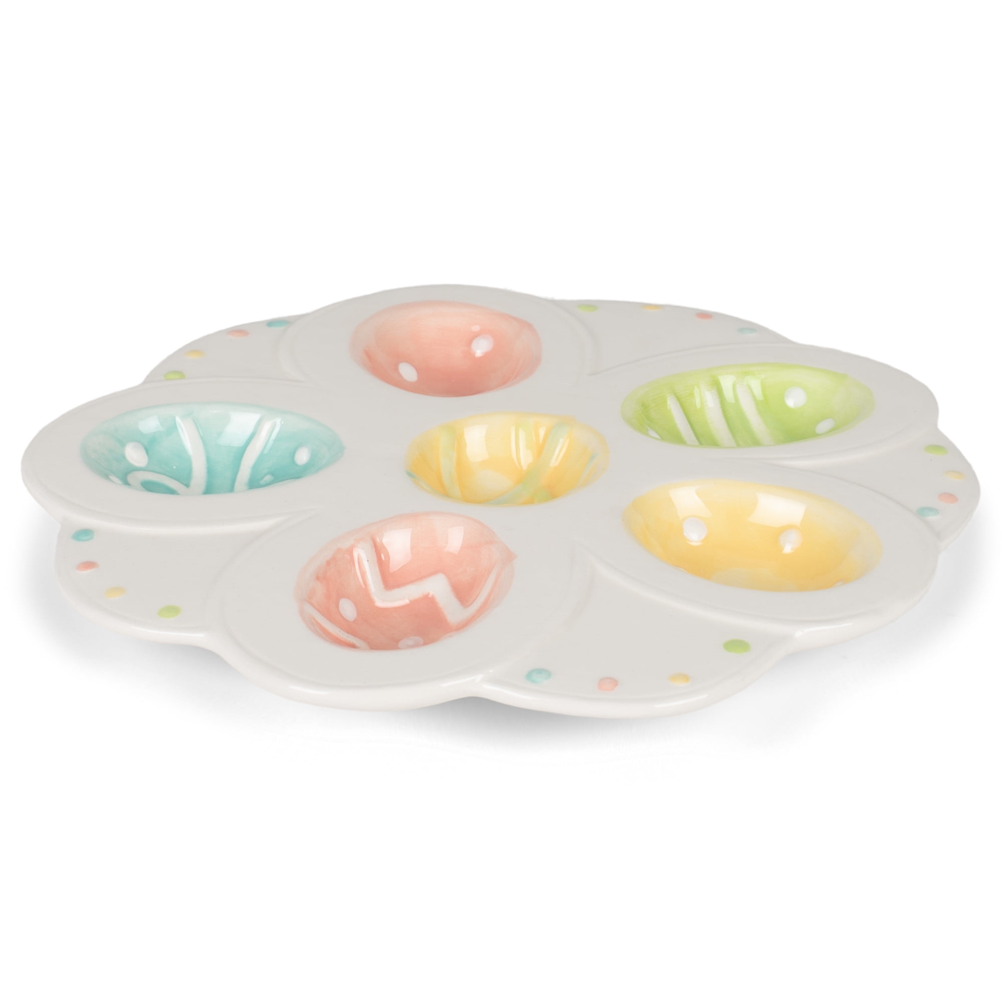Tabletop Parade Egg Tray Ceramic Easter Deviled A4257 - Walmart.com
