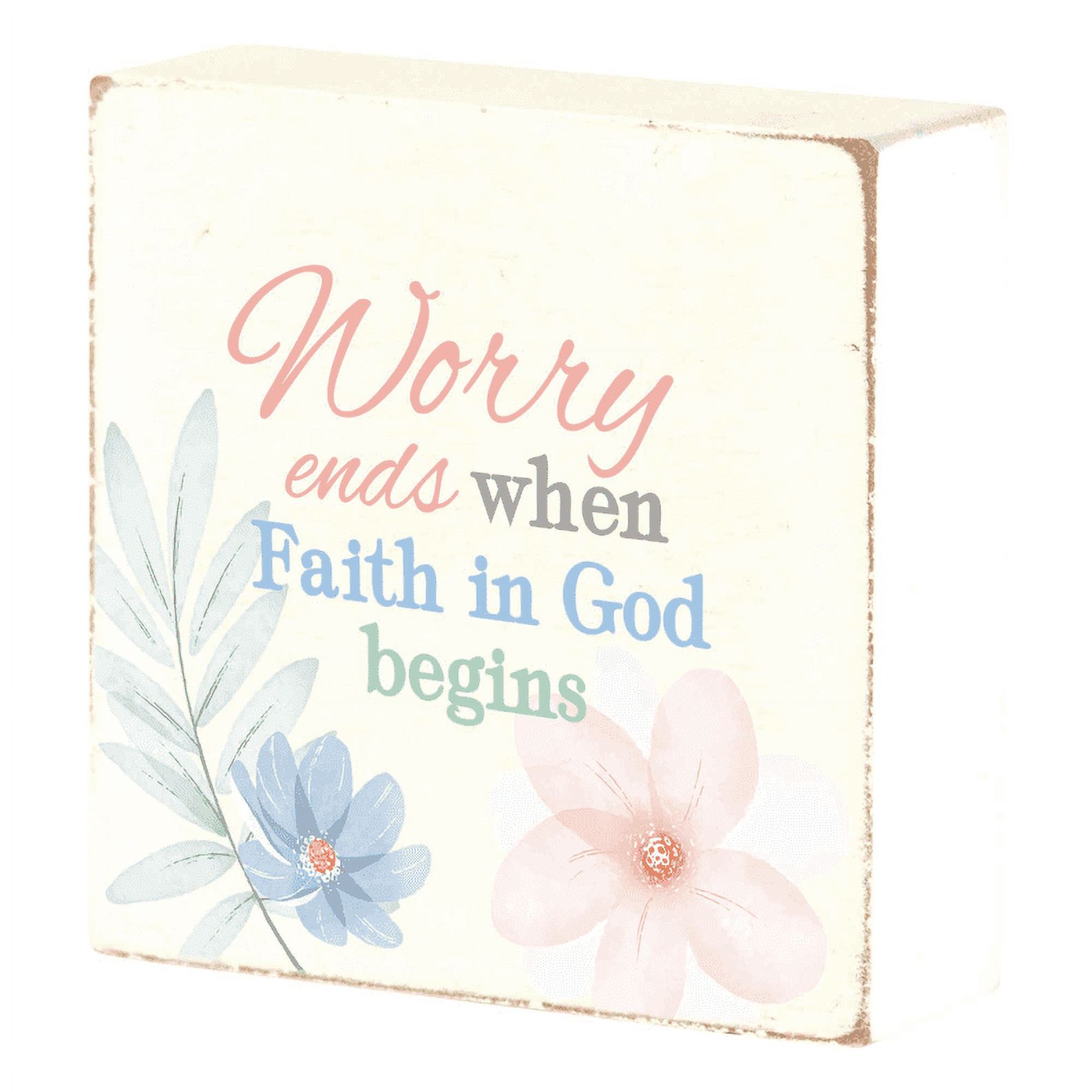 Tabletop Plaque Worry Ends When Faith - Walmart.com