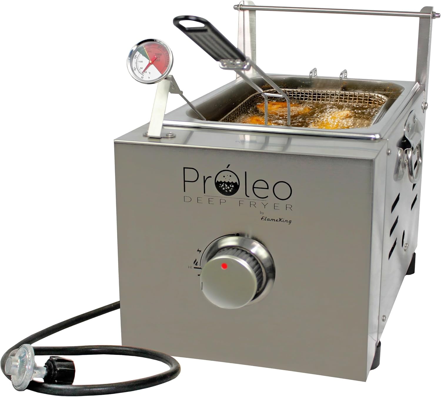 Tabletop Propane Deep Fryer with Oil Thermometer, 2.5 Gallons Capacity ...