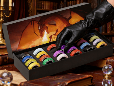 Tabletop RPG Condition Ring Collection: Dragon-Designed Box with Color ...