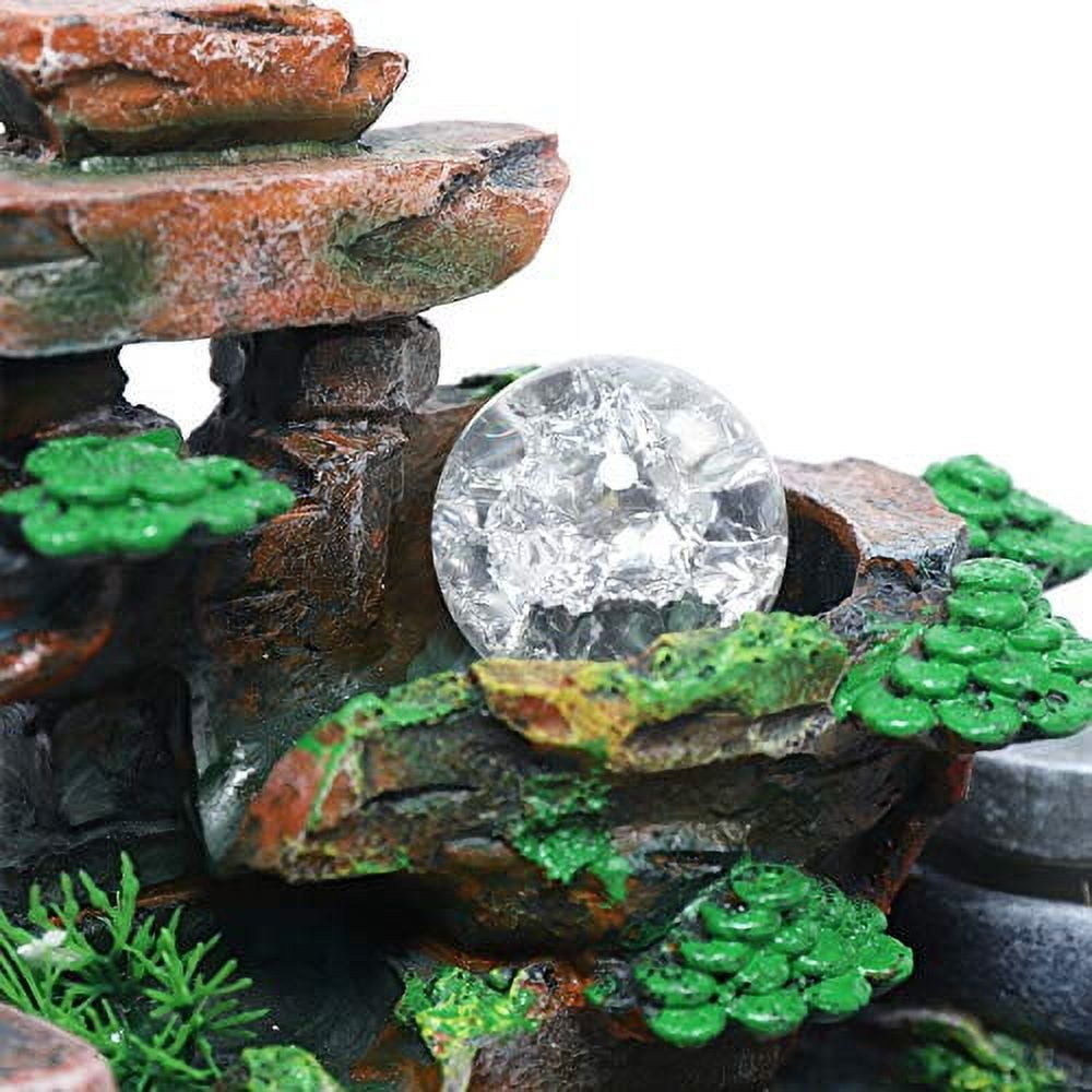 Tabletop Rockery Fountain Indoor Waterfall Bonsai Desktop Mini Rockery ...