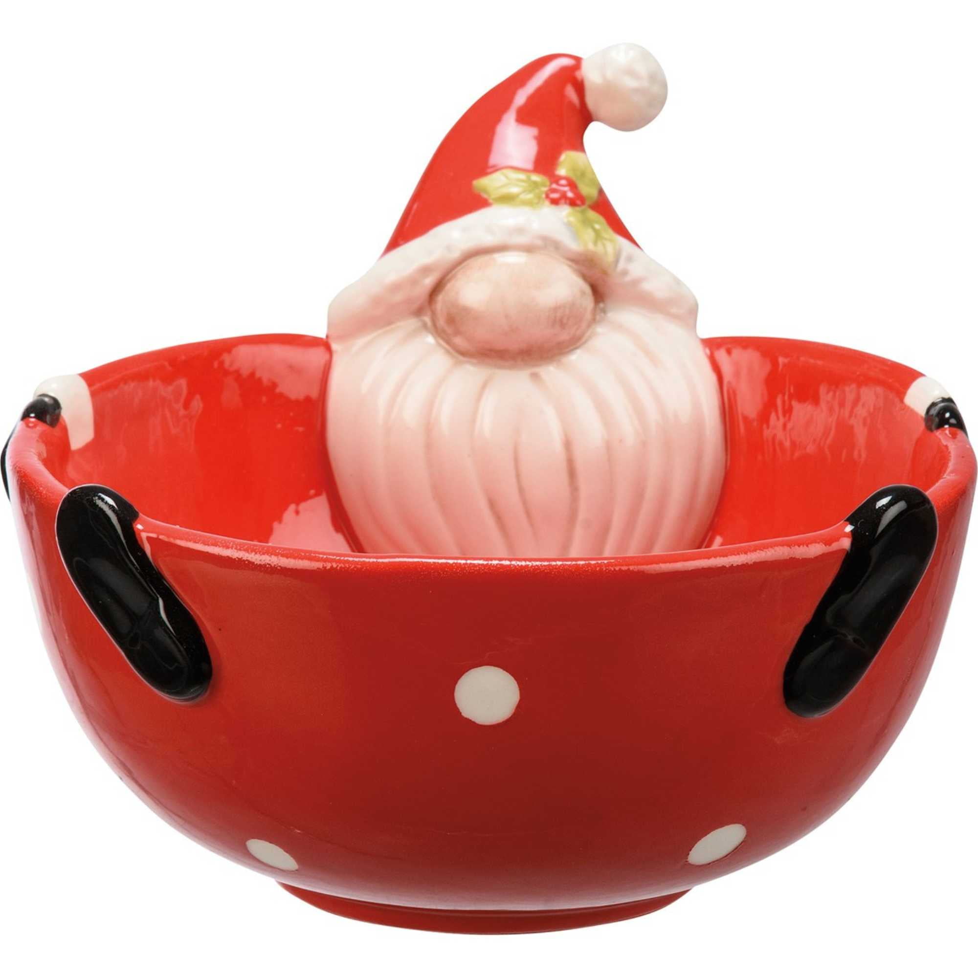 Tabletop Santa Gnome Bowl Ceramic Christmas 112749 - Walmart.com
