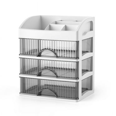 IRIS USA Medium 3-Drawer Desktop Organizer with Open Tray Top, 2 Pack ...