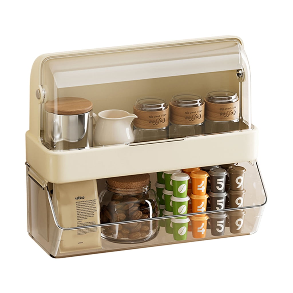 Tabletop Teas Organizers Two Layer Design Dust Resistant Multipurpose ...
