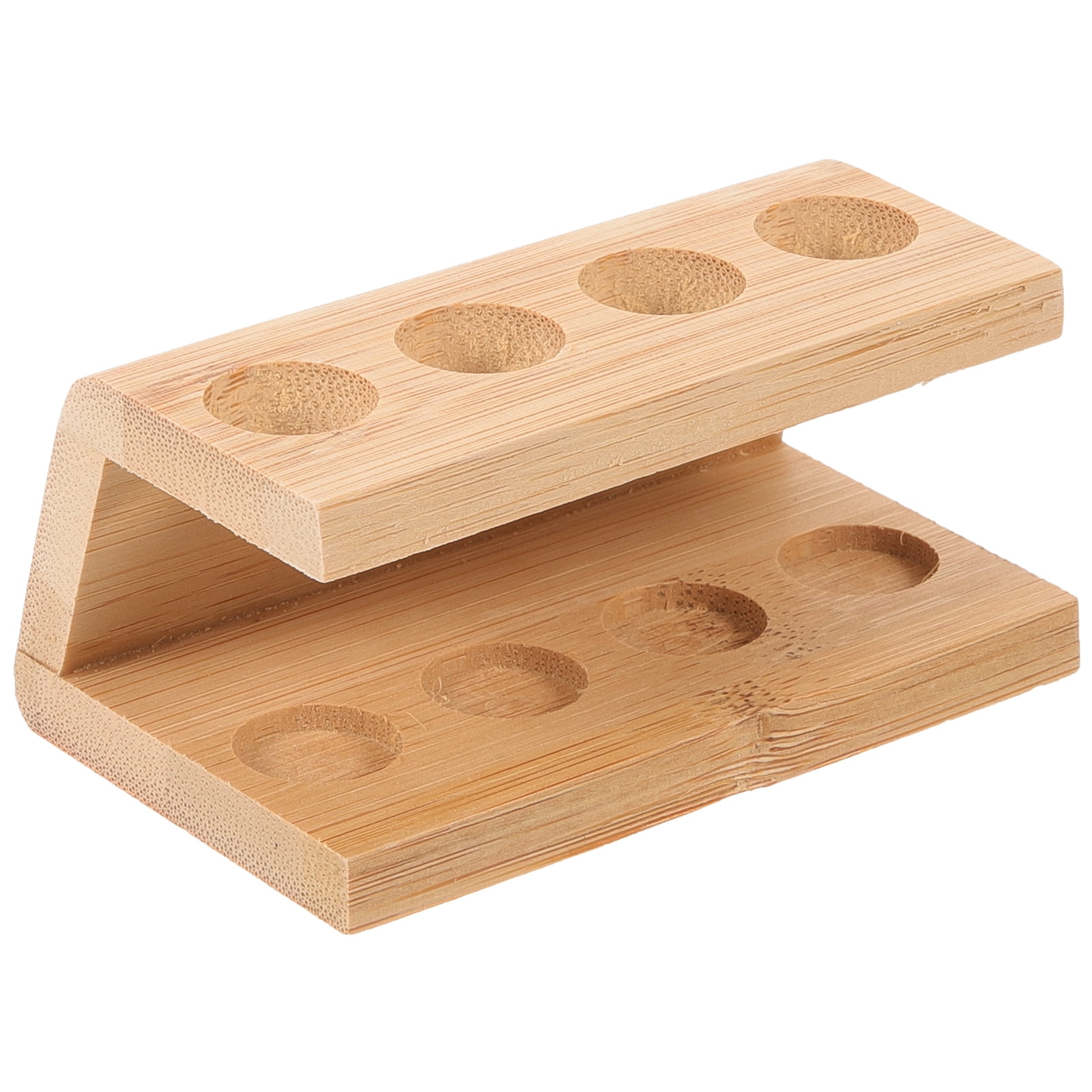 Tabletop Toothbrush Holder Bamboo Toothbrush Stand 4-Hole Bathroom ...