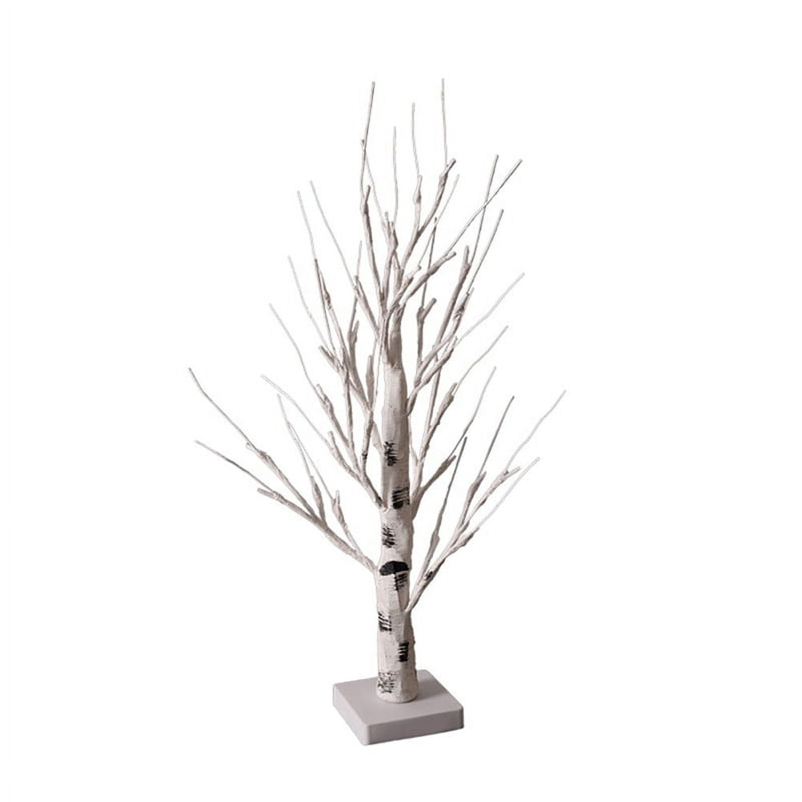 Tabletop Tree, White Tree with LED Lights, Warm Small Lights Battery ...