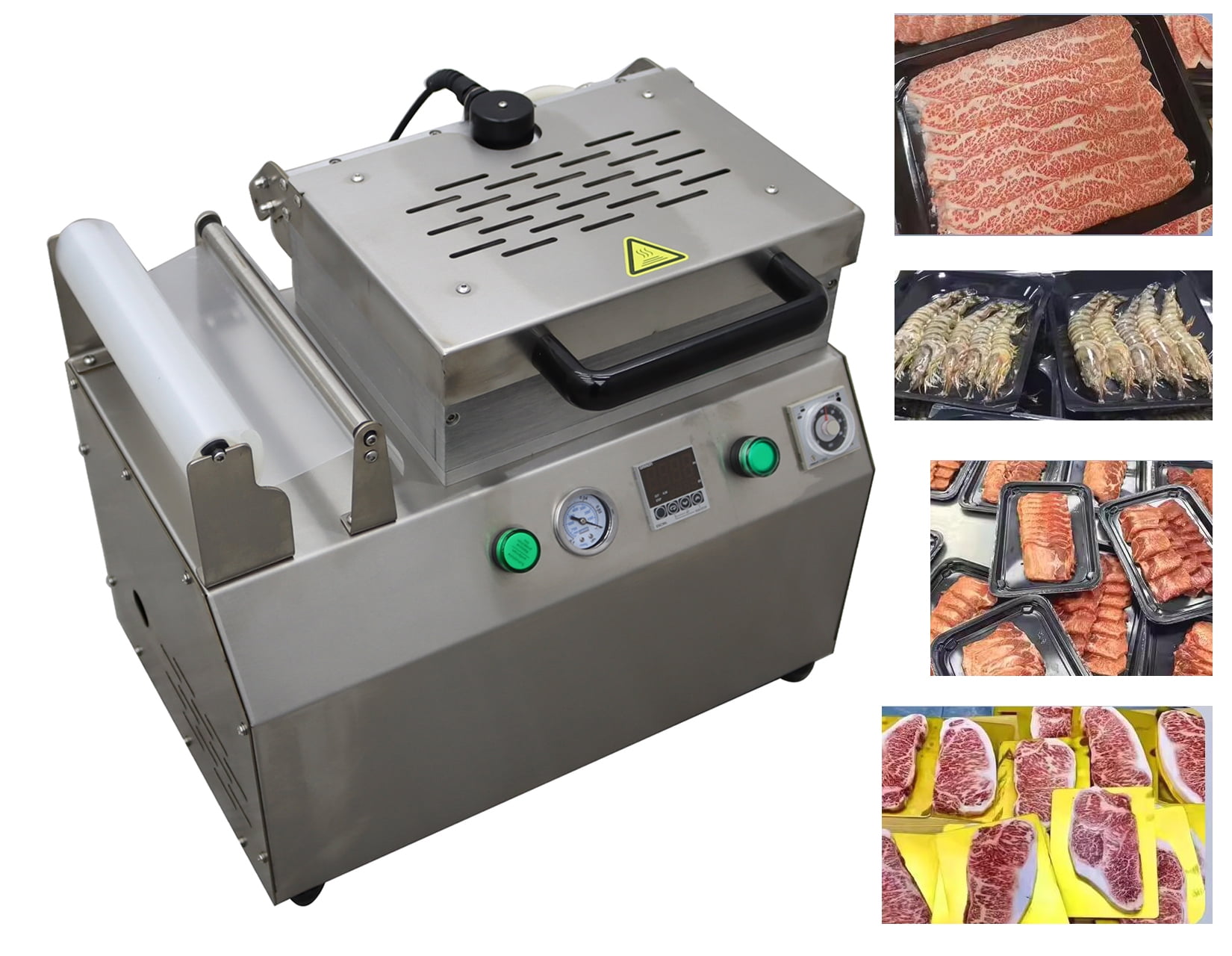 Tabletop Vacuum Skin Packaging Food Tray Film Cover Packing Machine ...