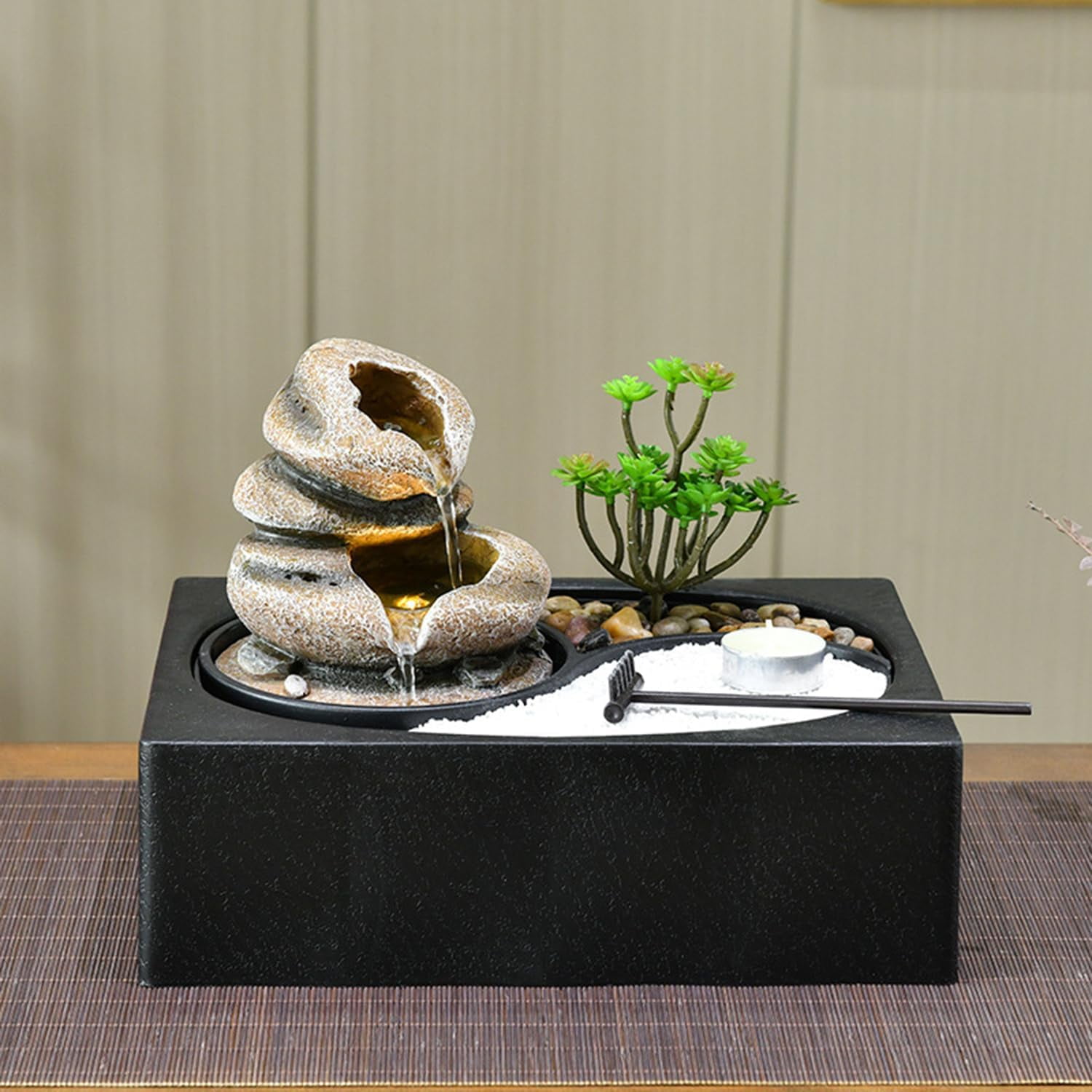 Tabletop Water Fountain,Indoor Feng Shui Waterfall Fountain,Desktop ...