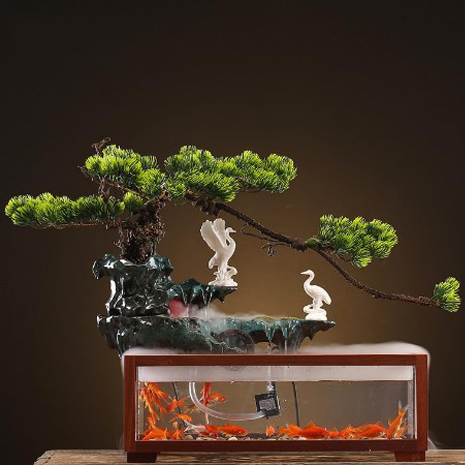 Tabletop Water Fountain, Relaxation Indoor Tabletop Fountain with LED ...