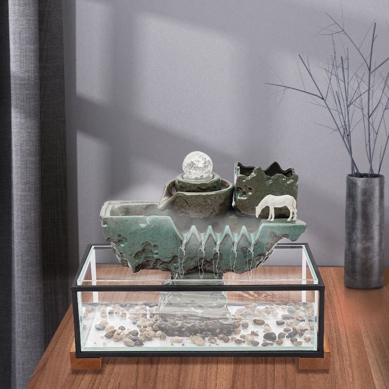 Glass Tabletop Fountain Valiant Table Top Indoor Water Fountain With