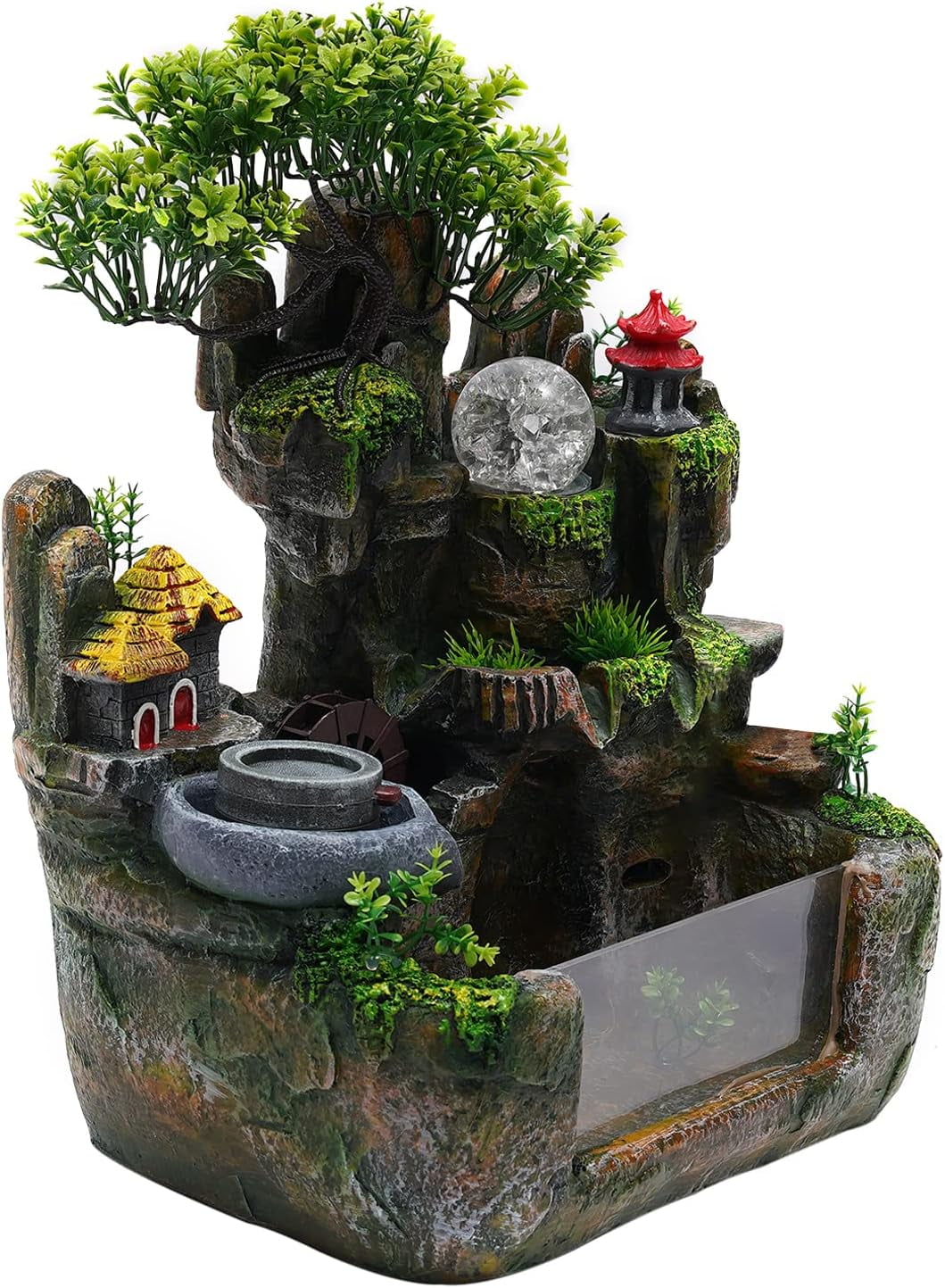 Tabletop Water Fountains Home Office Desktop Waterfall Rockery Water ...