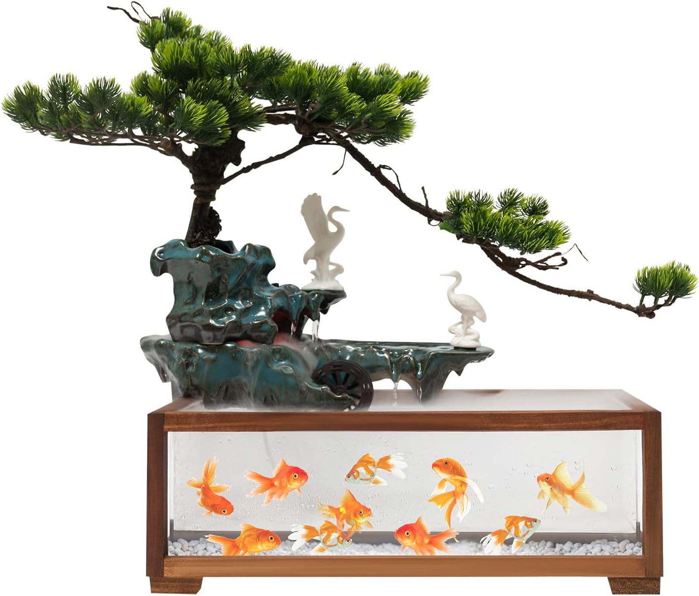 Tabletop Water Fountains,Indoor Waterfall Decoration,Meditation Water ...