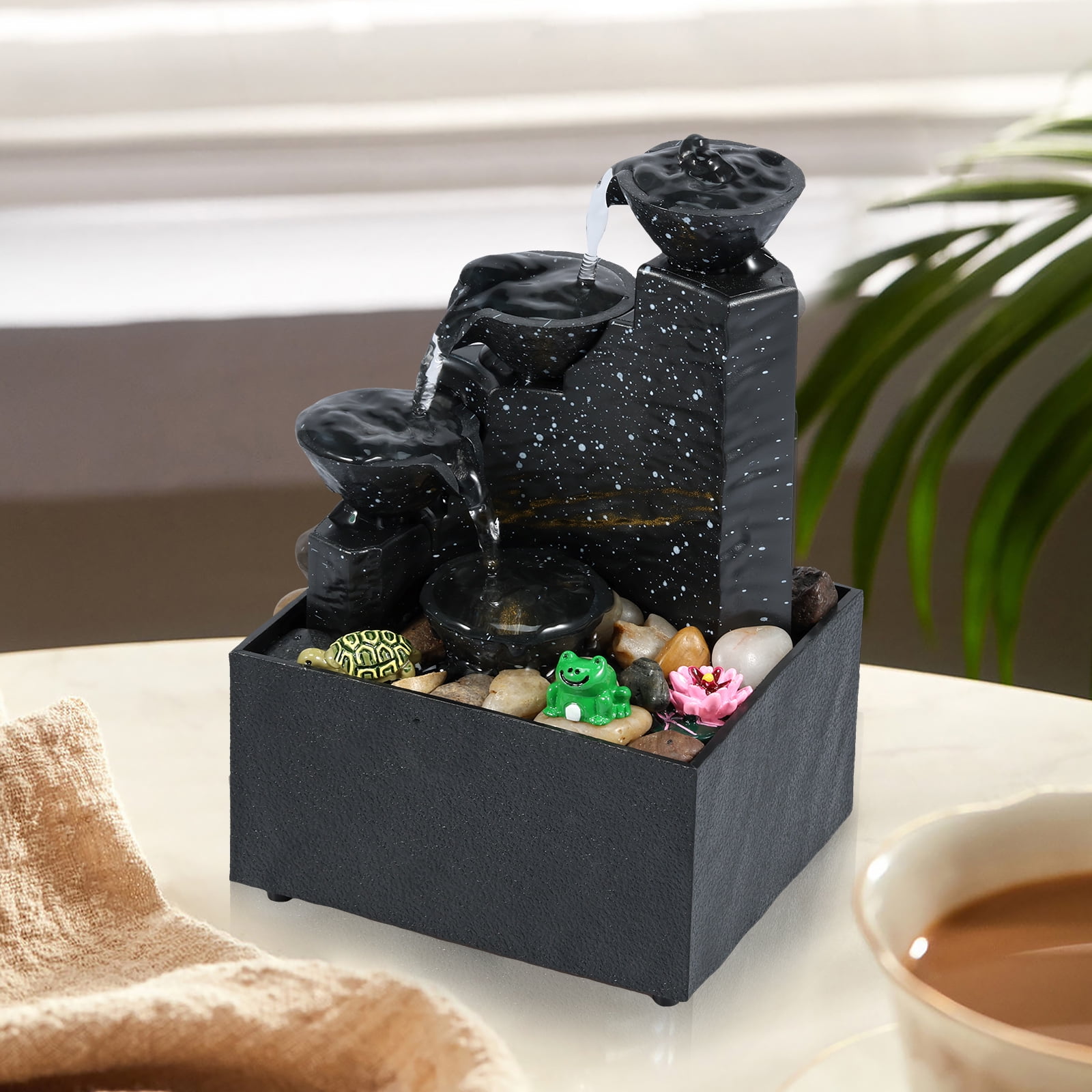 Tabletop Waterfall Decor Meditation Desktop Fountain Tabletop Fountain ...