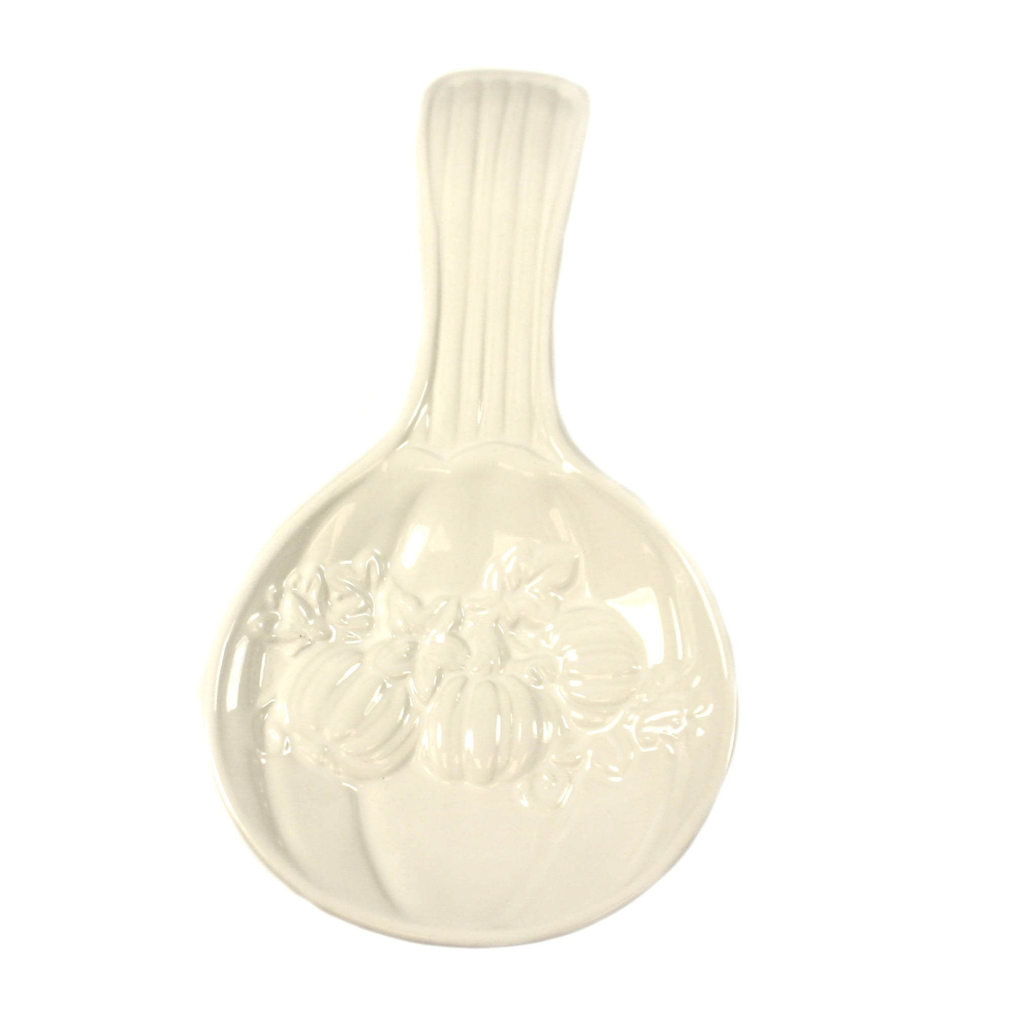 Tabletop White Pumpkin Spoon Rest Ceramic Thanksgiving Kitches 41600C ...