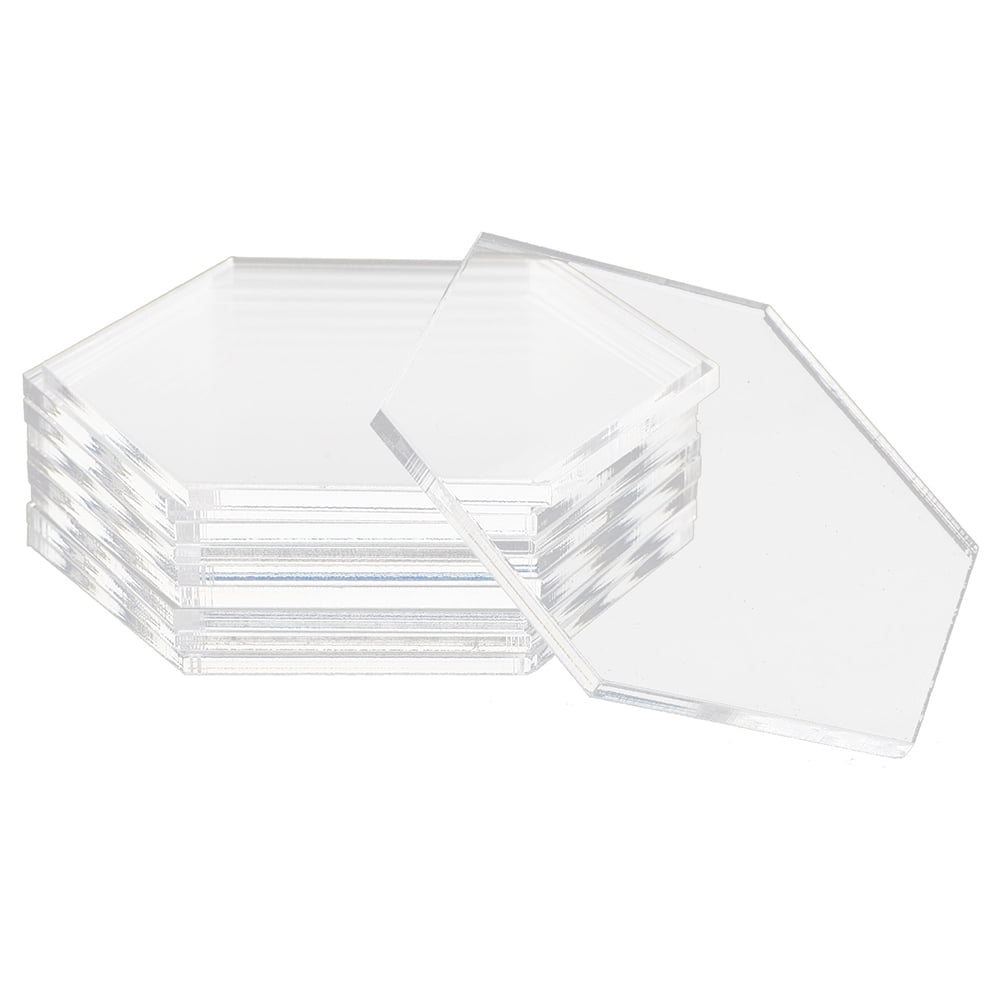 Tabletop Whiteboard 10 Pcs Acrylic DIY Hexagonal Plastic Sheet Drawing ...